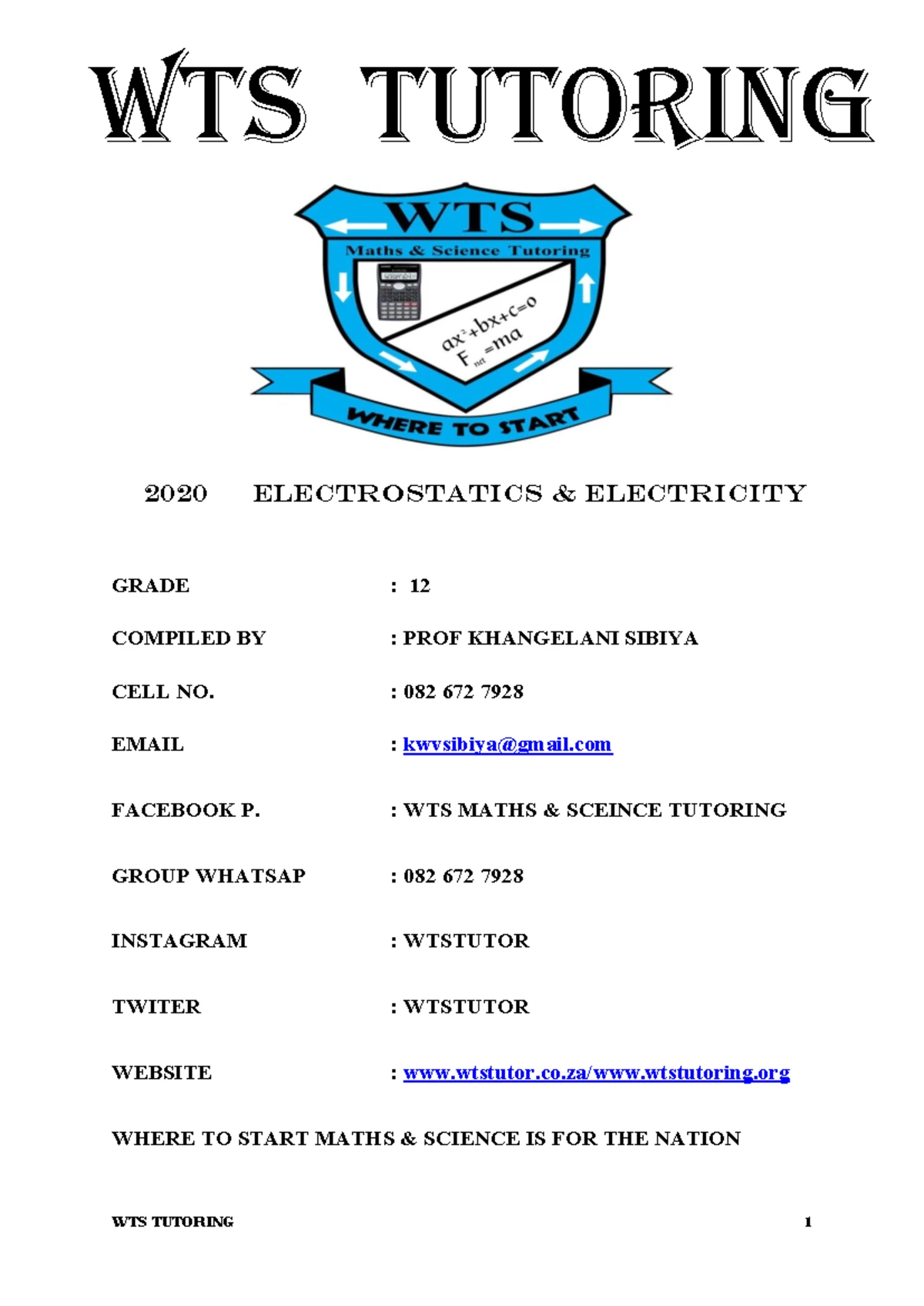 Physical Sciences P1 Data Sheet May 2024 Exam Constants & Formulas ...