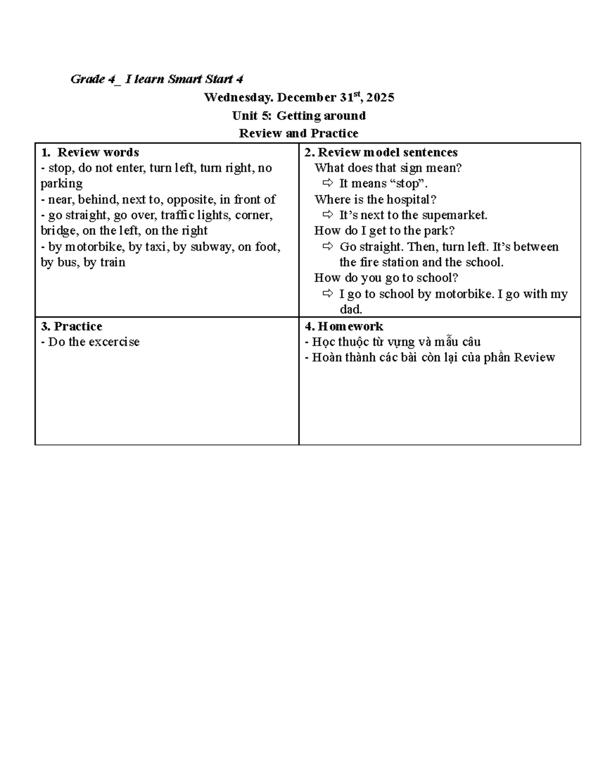 Grade 4_ I Learn Smart Start 4: Unit 5-7 Review and Practice - Studocu