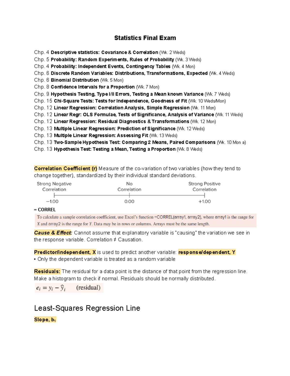 Statistics Final Exam Study Guide - Statistics Final Exam Chp. 4 Descriptive statistics ...