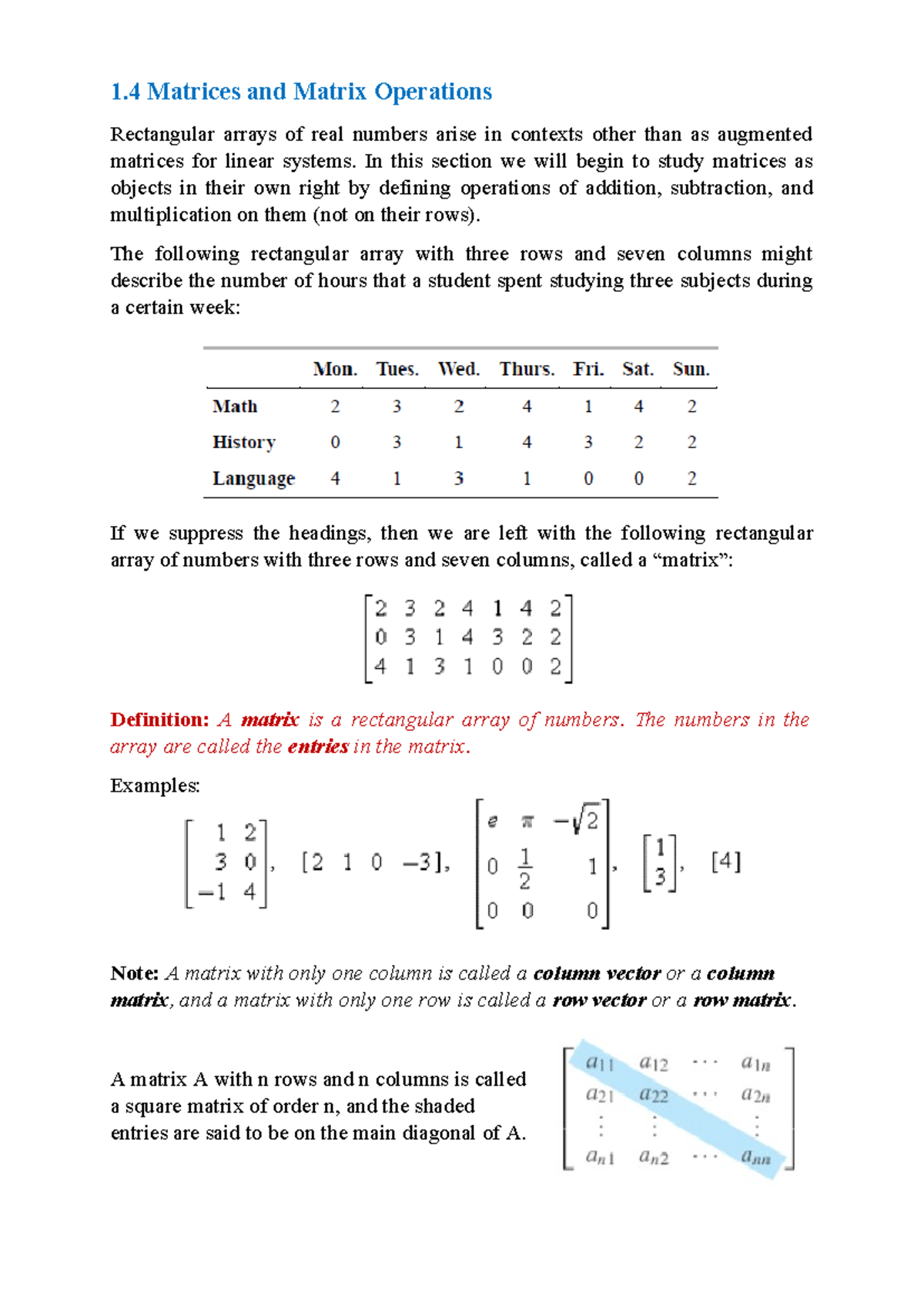 5. Matrices and Matrix Operations: Understanding Basics and ...