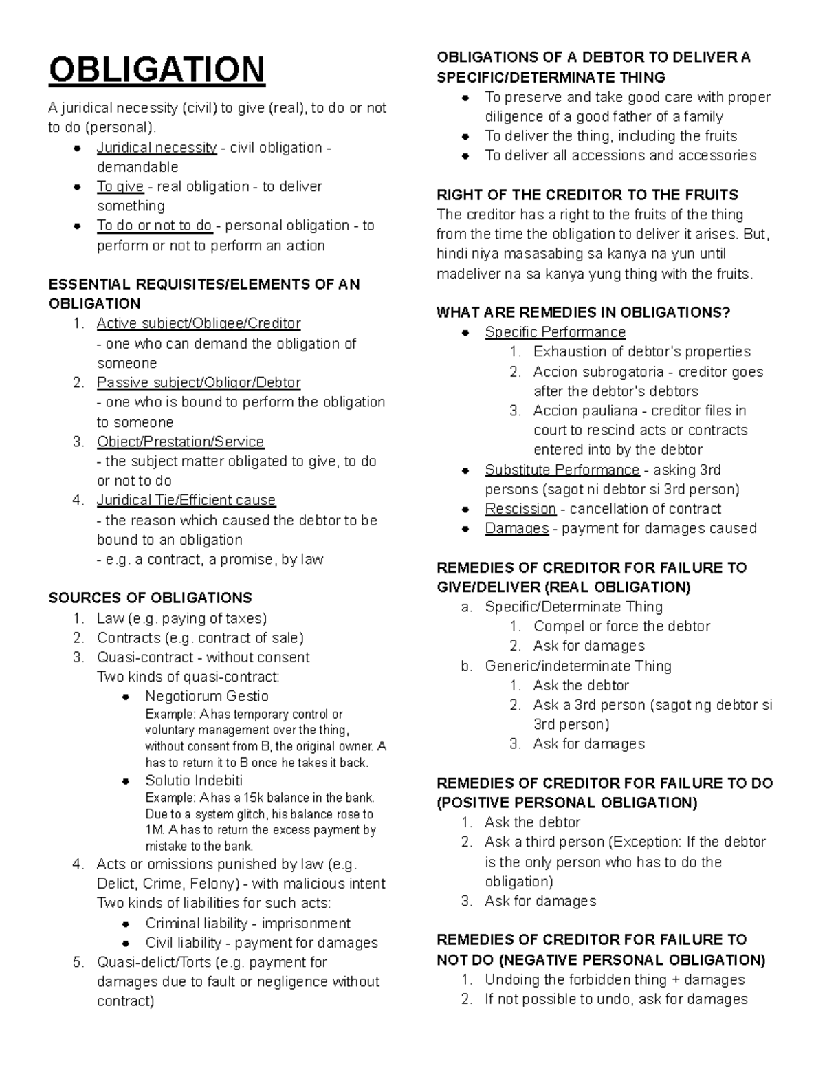 RFBT Obligations: Key Elements, Sources, and Remedies Explained - Studocu