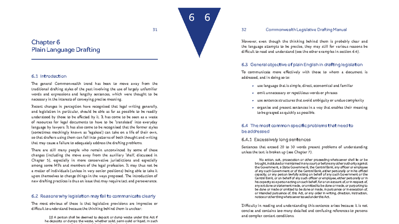 6 6 31 Chapter 6: Plain Language Drafting in Legislative Texts - Studocu