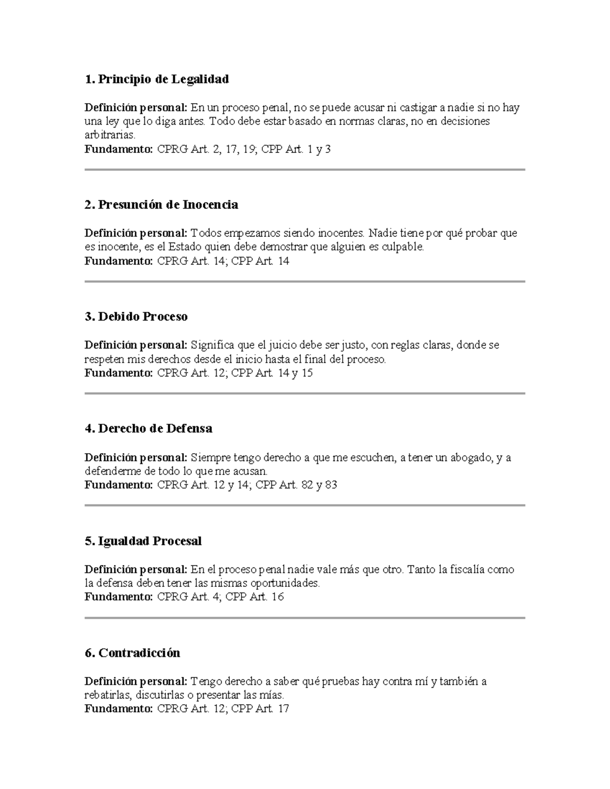 Derechos Procesales en el Proceso Penal: Definiciones y Fundamentos ...
