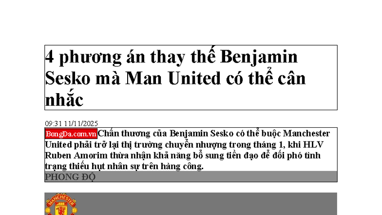4 Phương Án Thay Thế Benjamin Sesko Cho Man United - Studocu