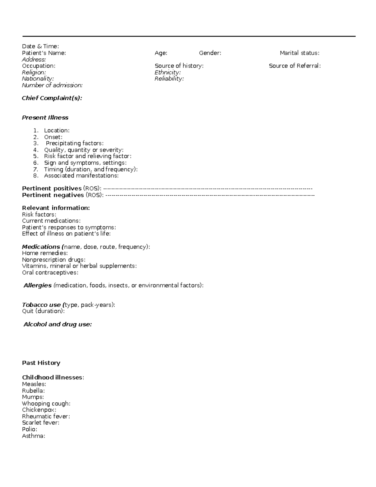 OBSTETRICS HISTORY & PHYSICAL EXAM TEMPLATE: A COMPREHENSIVE GUIDE ...