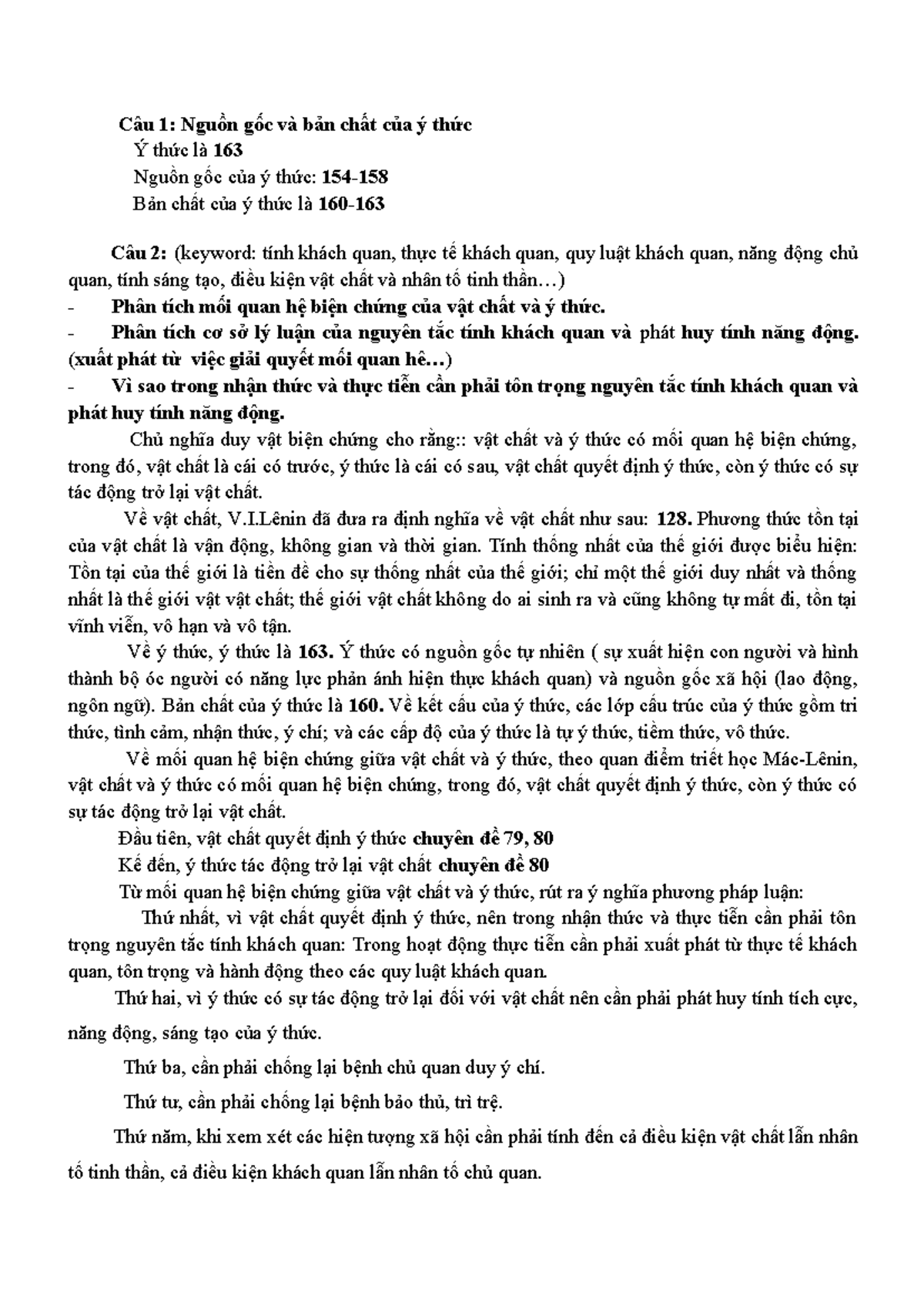 Triết Học Cuối Kỳ - Oks S (Chuyên Đề 163, 160, 189) - Studocu
