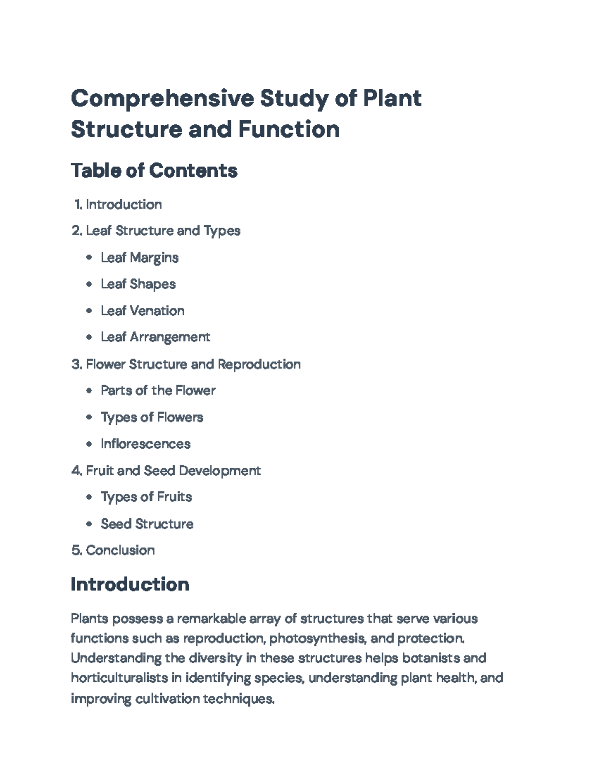 Botany 101: Comprehensive Study of Plant Structure & Function Notes ...