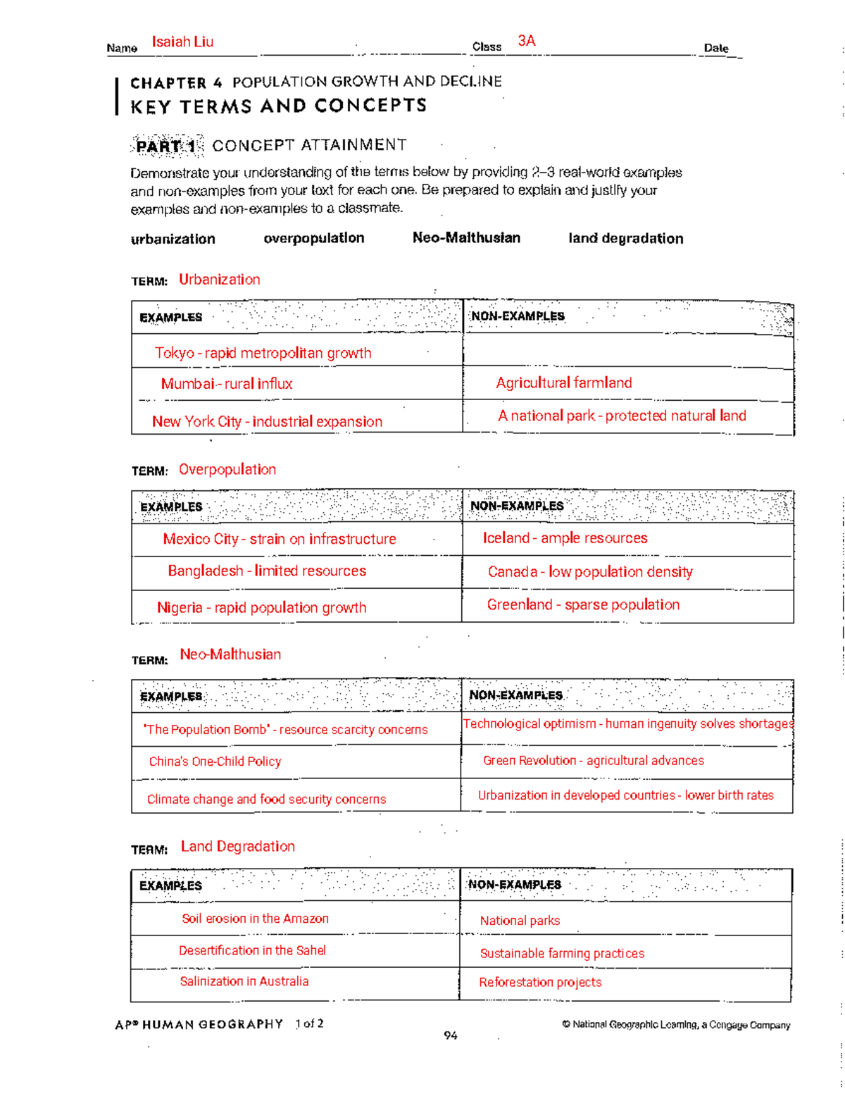AP Human Geography CH 4: Key Terms on Population Growth & Decline - Studocu