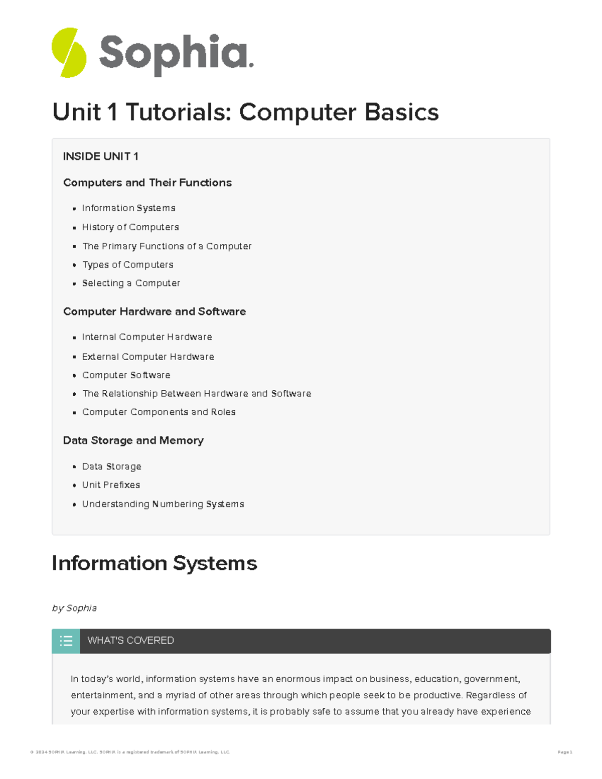 Unit 1: Computer Basics Tutorials for IT Essentials (IT101) - Studocu