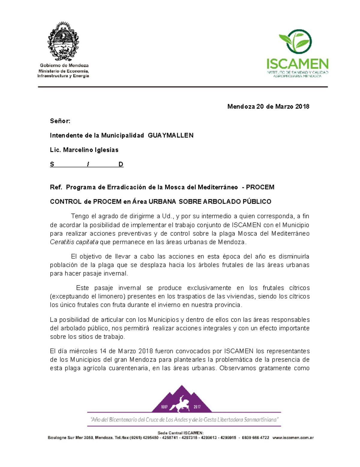 Implementación del Programa PROCEM en Guaymallén - 2018 - Studocu