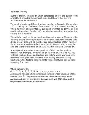 D125 Unit 2 Study Guide - D125 Mathematics for Elementary Educators I ...