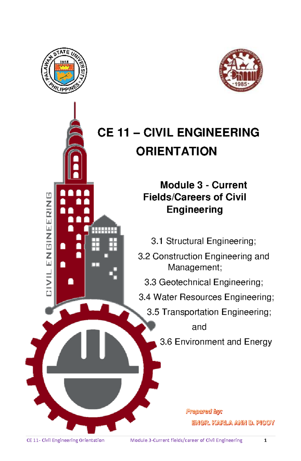 CE 11 - Civil Engineering Orientation: Structural, Geotechnical & More - Studocu