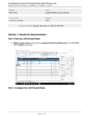 Lab 1 Assessing the Network with Common Security Tools 3e - Harsh Patel.pdf Lab Report - Network ...