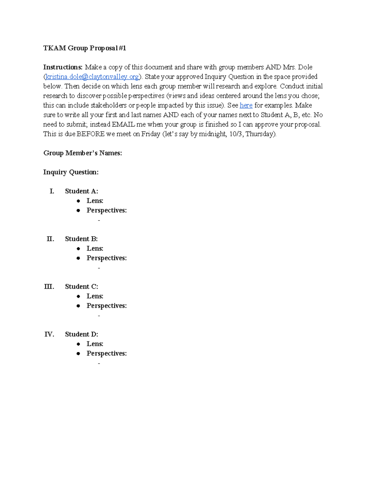 TKAM Group Proposal Instructions for Inquiry Research - Studocu