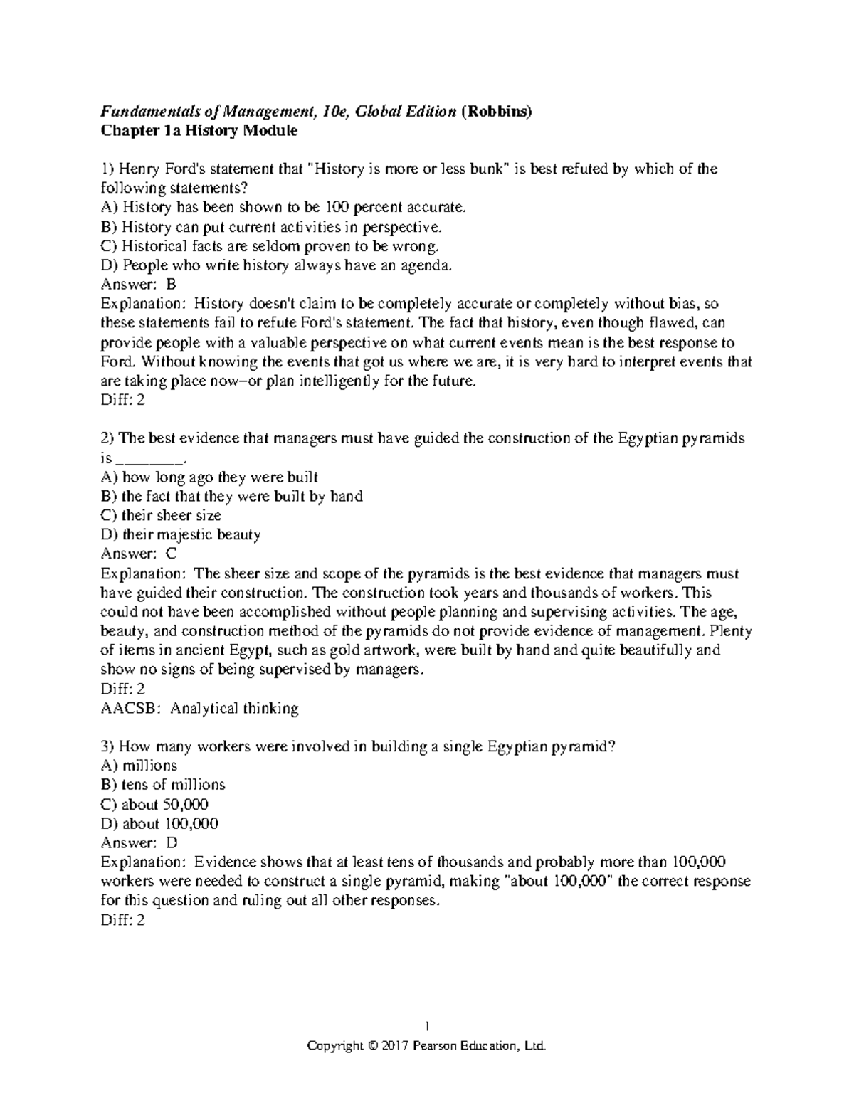 Chapter 1a: History and Management Principles - Fundamentals of ...