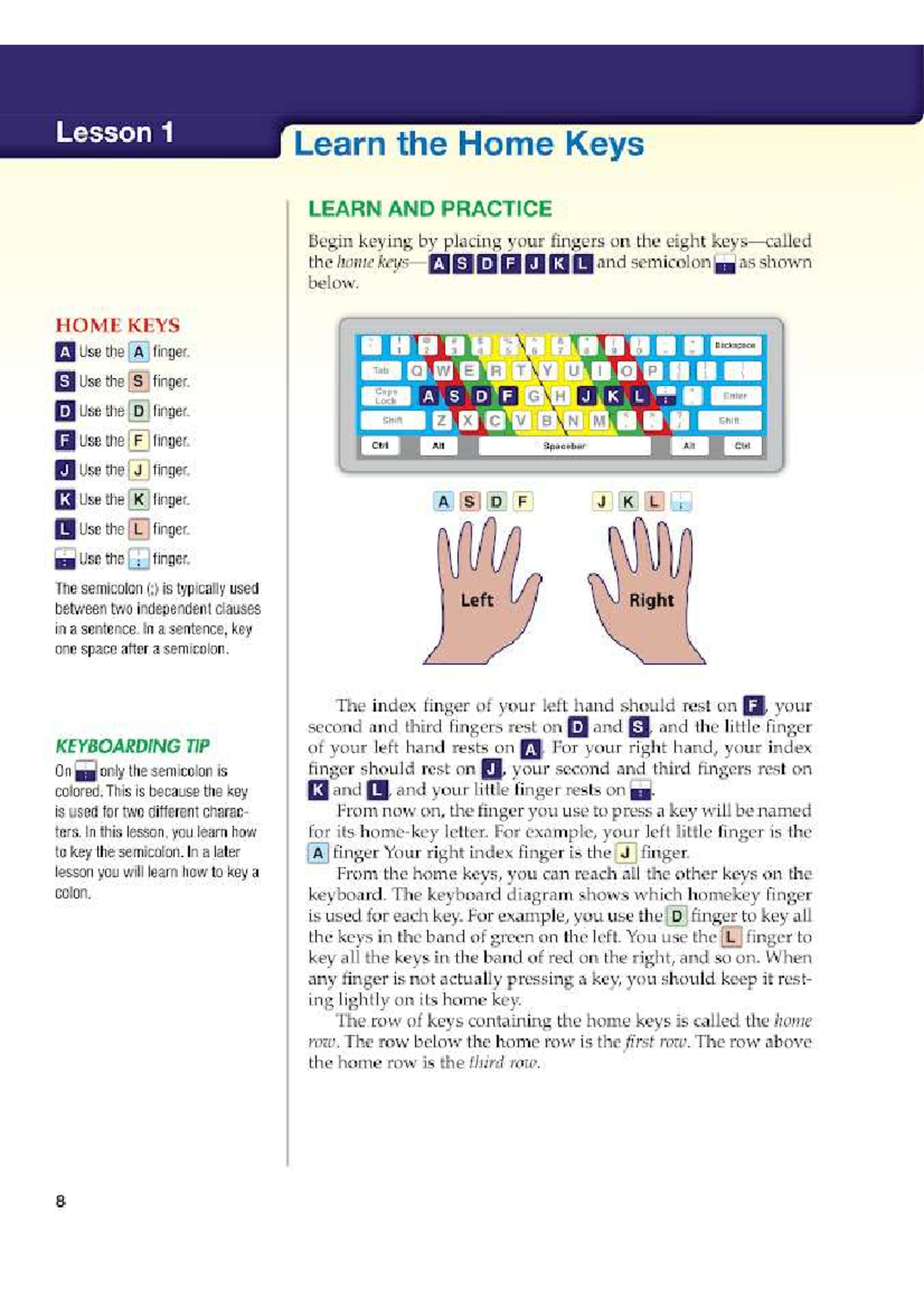 Lesson 1: Mastering the Home Keys in Keyboarding Essentials - Studocu