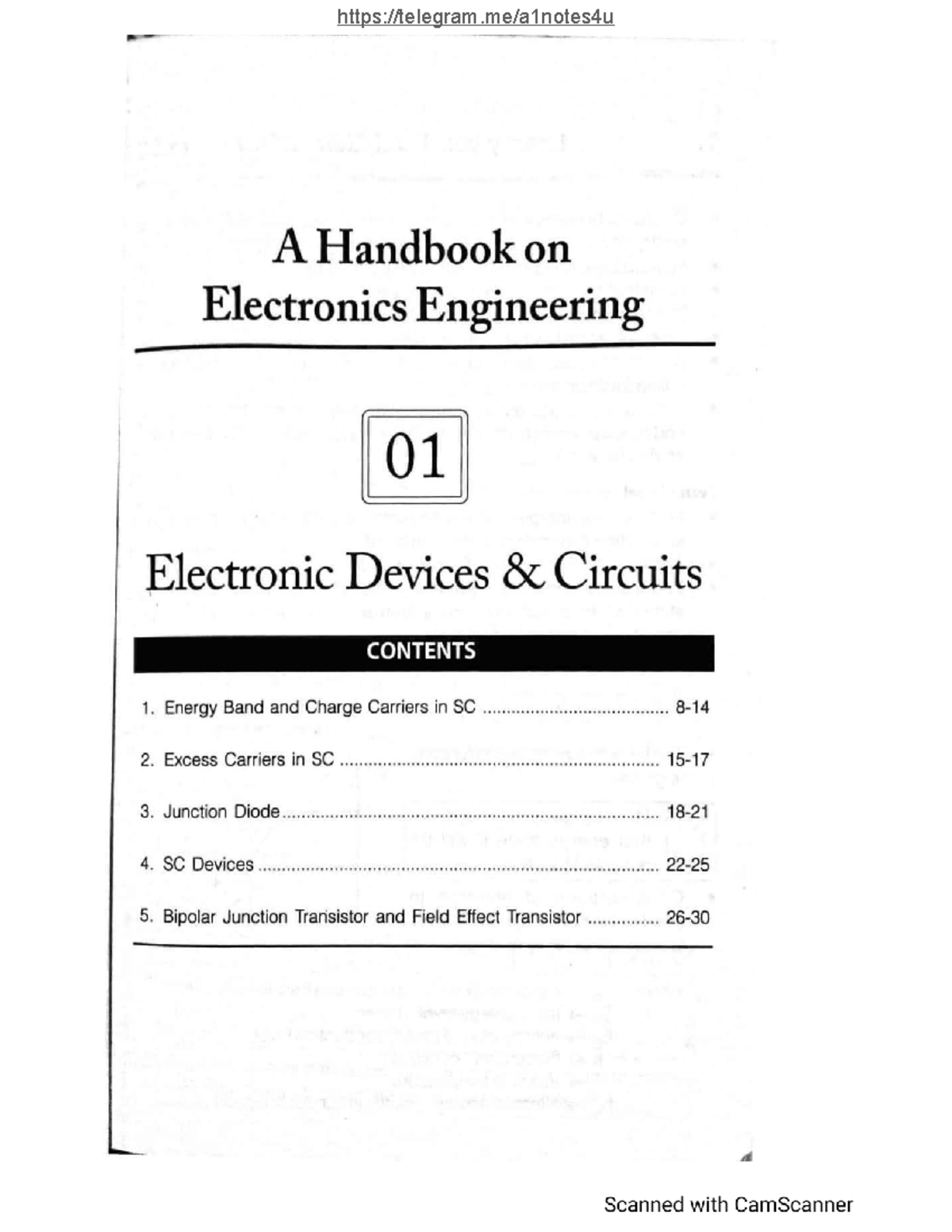 EDC 01: Comprehensive Handbook on Electronic Devices & Circuits - Studocu