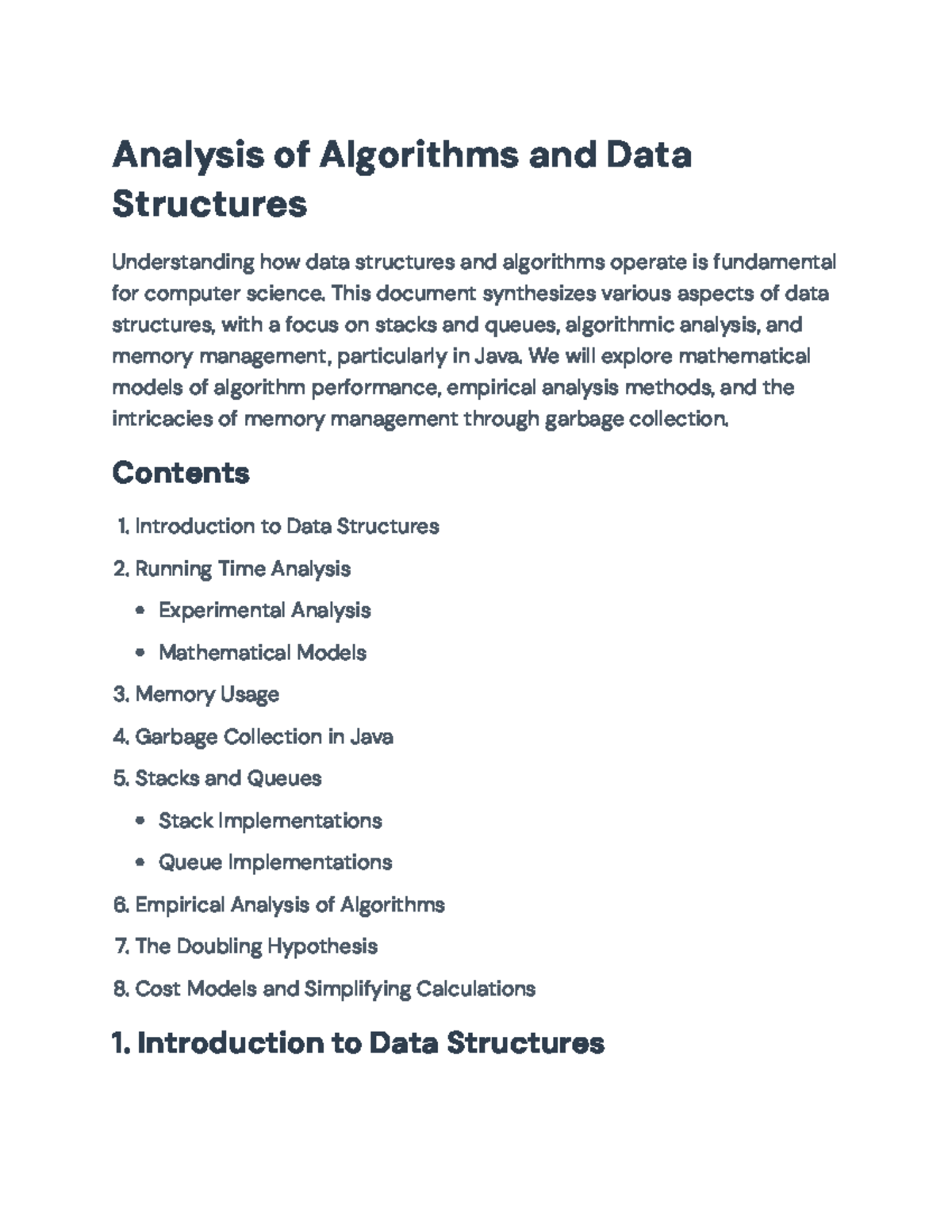 Data Structures & Algorithm Analysis: Java Focus & Performance Insights ...