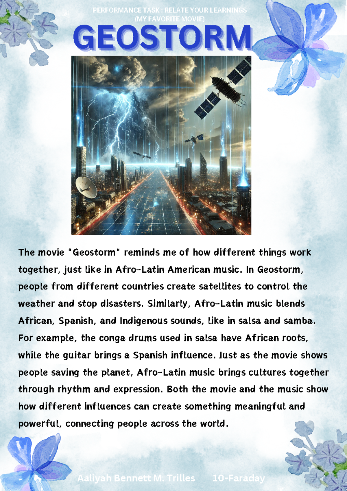 GEOSTORM & AFRO-LATIN MUSIC: CULTURAL CONNECTIONS (10-F) - Studocu