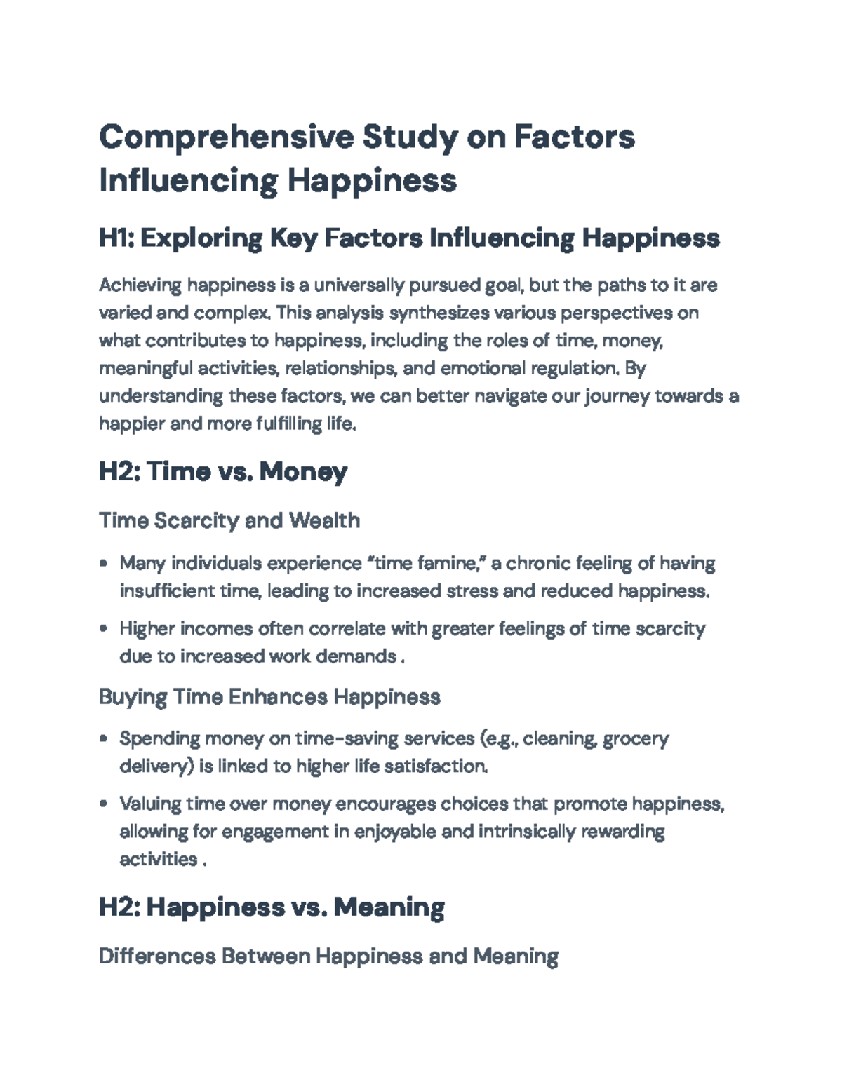 Exploring Key Factors Influencing Happiness: A Comprehensive Study ...