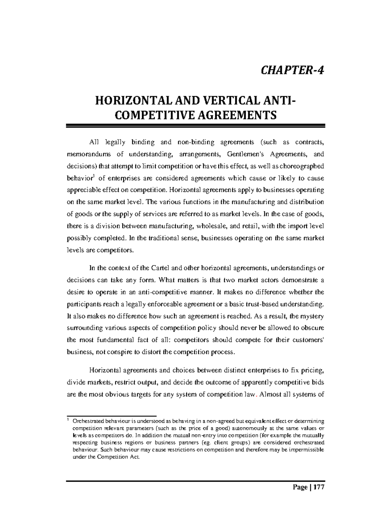HORIZONTAL AND VERTICAL ANTICOMPETITIVE AGREEMENTS: A COMPREHENSIVE ...