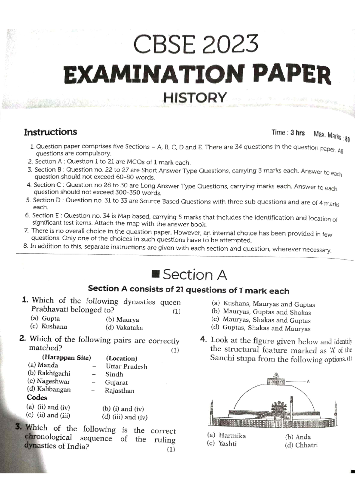 Board Paper history 2023 - CBSE 2023 EXAMINATION PAPER HISTORY ...