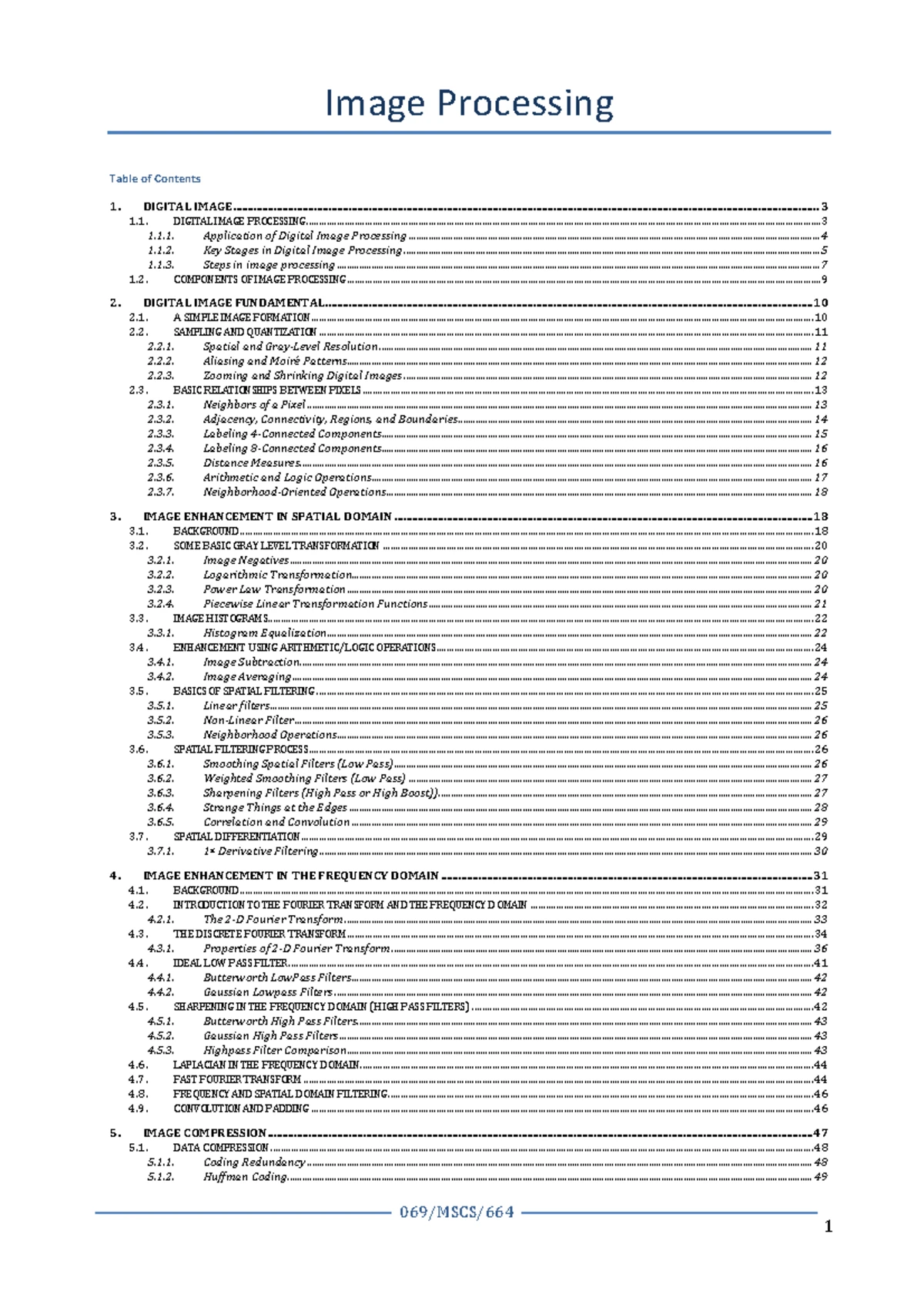 Chap4 - Spatial vs Frequency Domain in Image Processing - Studocu