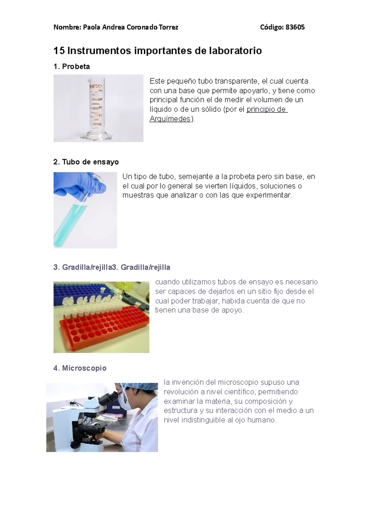 Instrumentos Clave de Laboratorio para Prácticas Científicas - Studocu