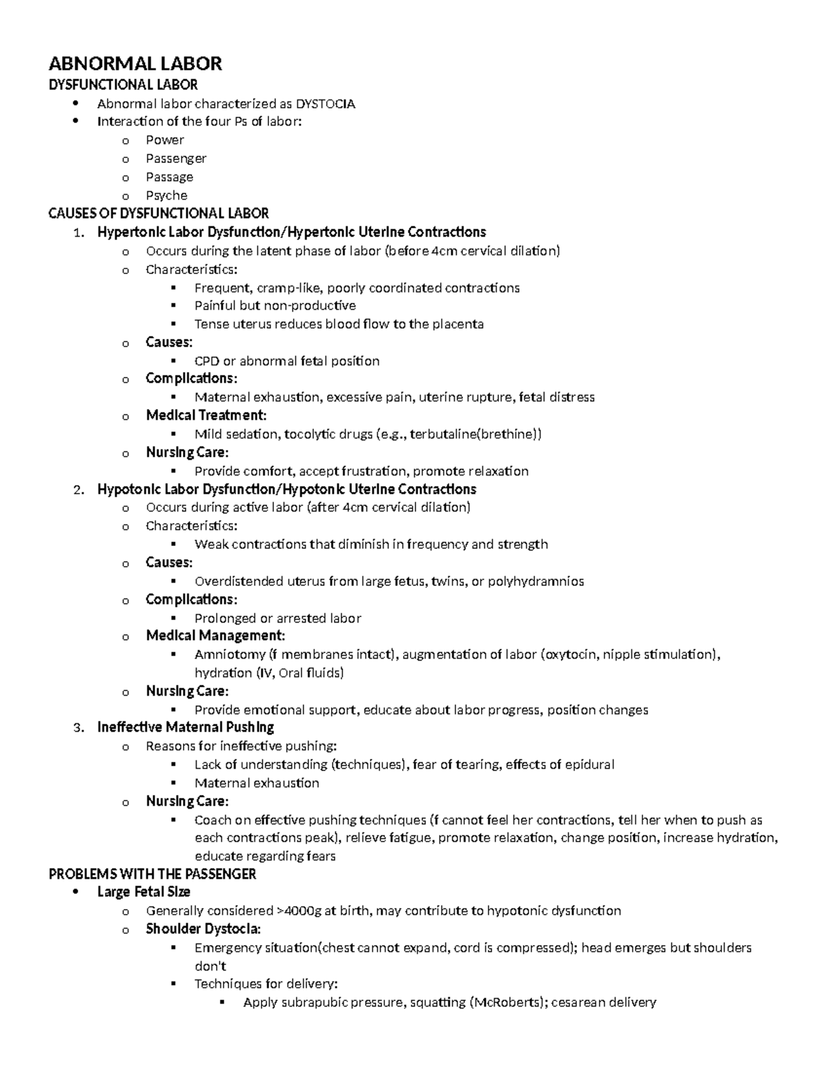 Abnormal Labor & Complications of Pregnancy: Understanding Dystocia ...