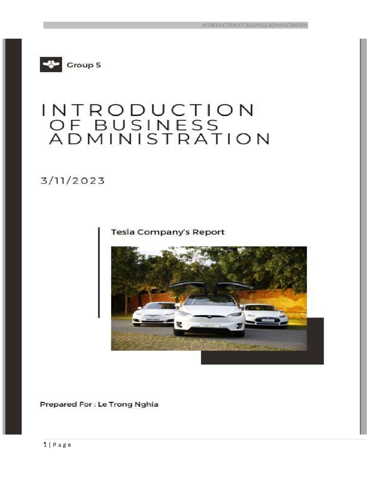 BUS 101: Introduction to Business Administration & Tesla's EV Journey ...