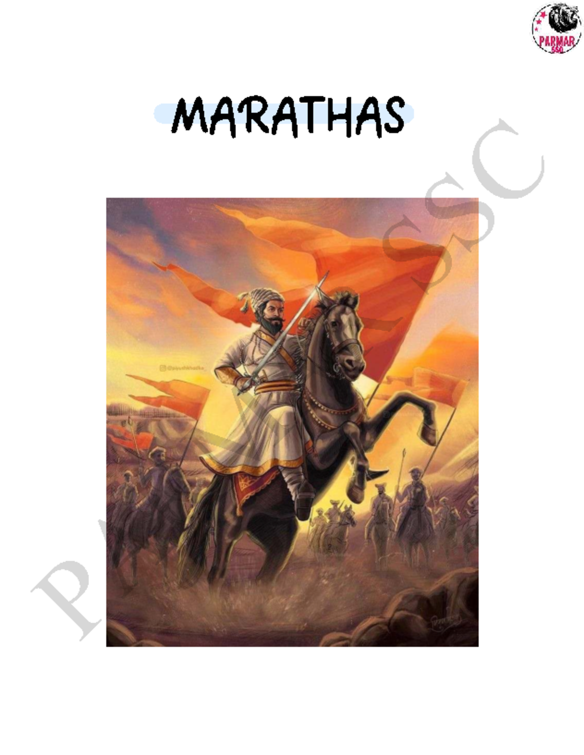 RM PA A R C SS Marathas: History Notes on the Maratha Confederacy - Studocu