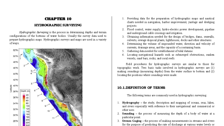 CHAPTER 10: HYDROGRAPHIC SURVEYING AND TIDES - Studocu