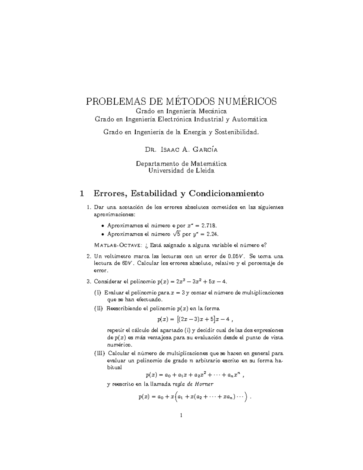 Ejercicios de Grado 2025: Problemas de MatLab en Ingeniería Industrial - Studocu