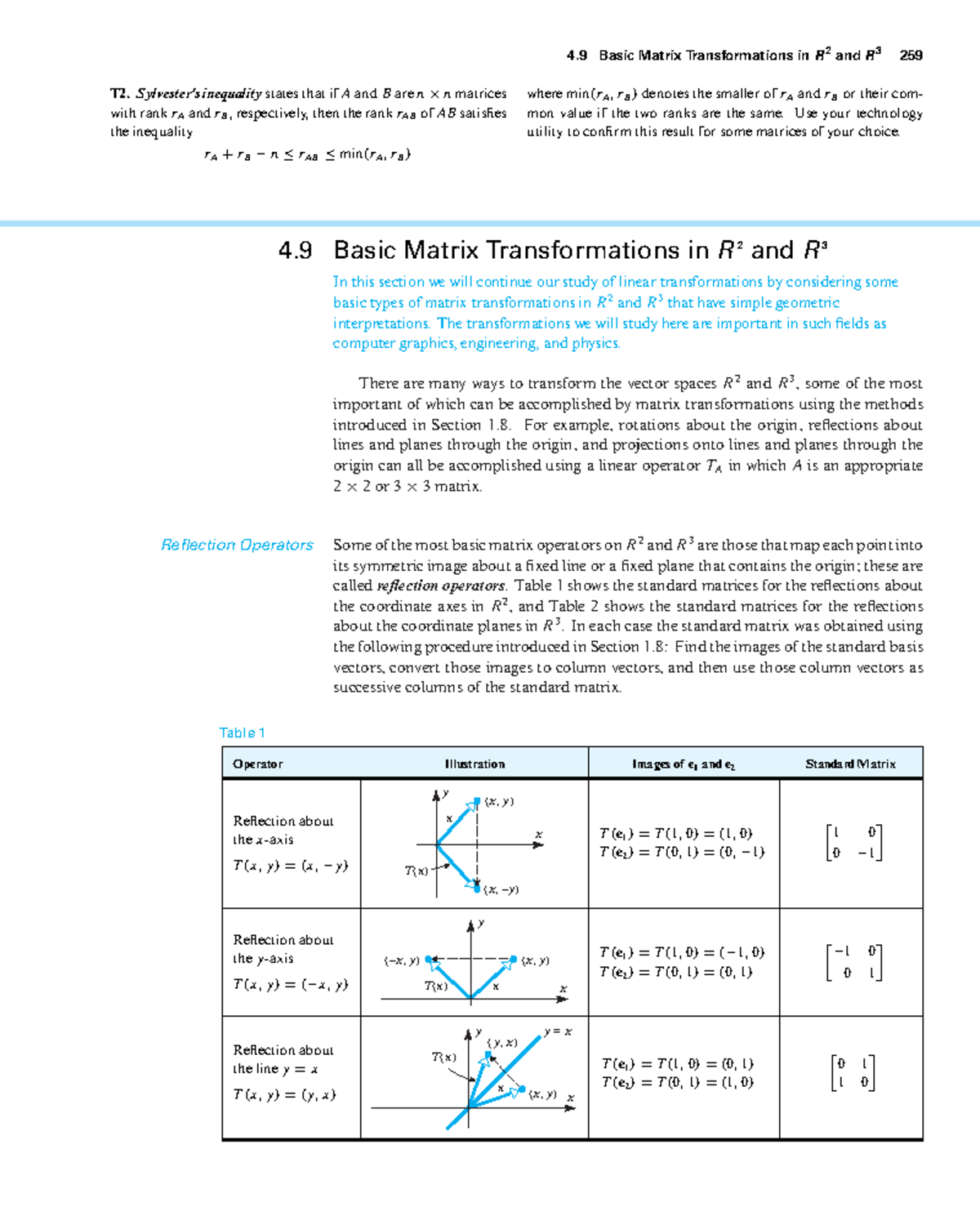 4.9 Basic Matrix Transformations in R2 and R3 - Use your technology ...