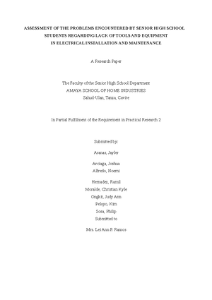 Capstone Project Guide 1 - Capstone Project Manuscript Outline Chapter ...