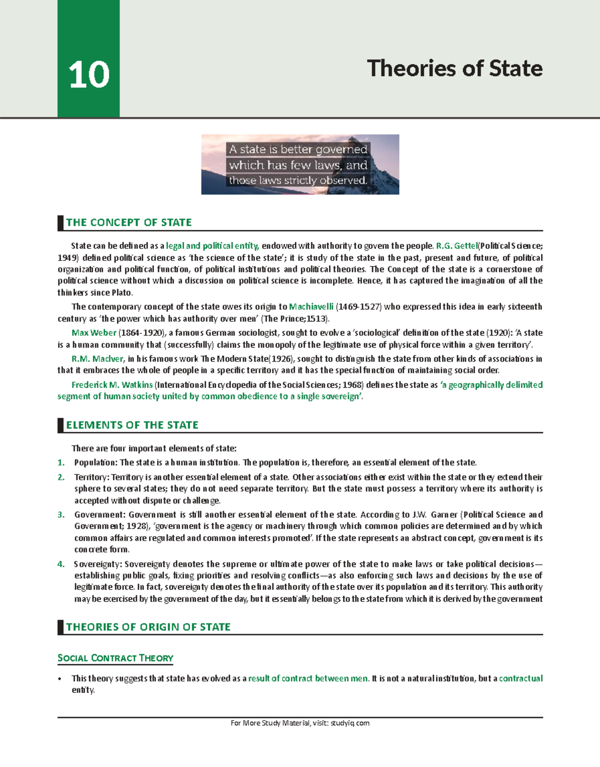 Theories of State: A Comprehensive Overview (POL 101) - Studocu