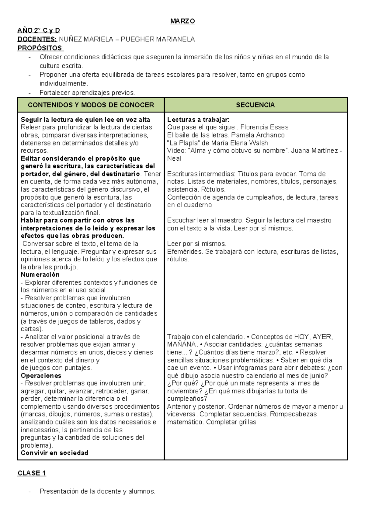 Marzo 2024: Actividades Didácticas para el Inicio de Clases - Studocu