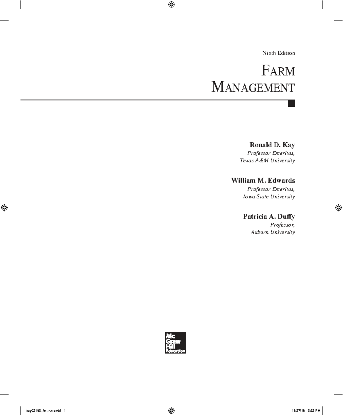 Farm Management Insights: Key Concepts from the Ninth Edition - Studocu