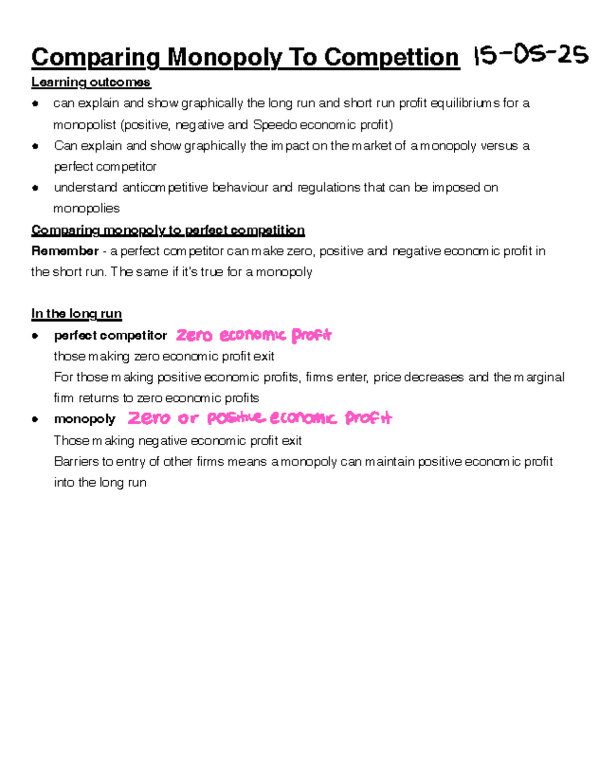 Microeconomics (MEC 101): Comparing Monopoly vs. Competition Analysis ...