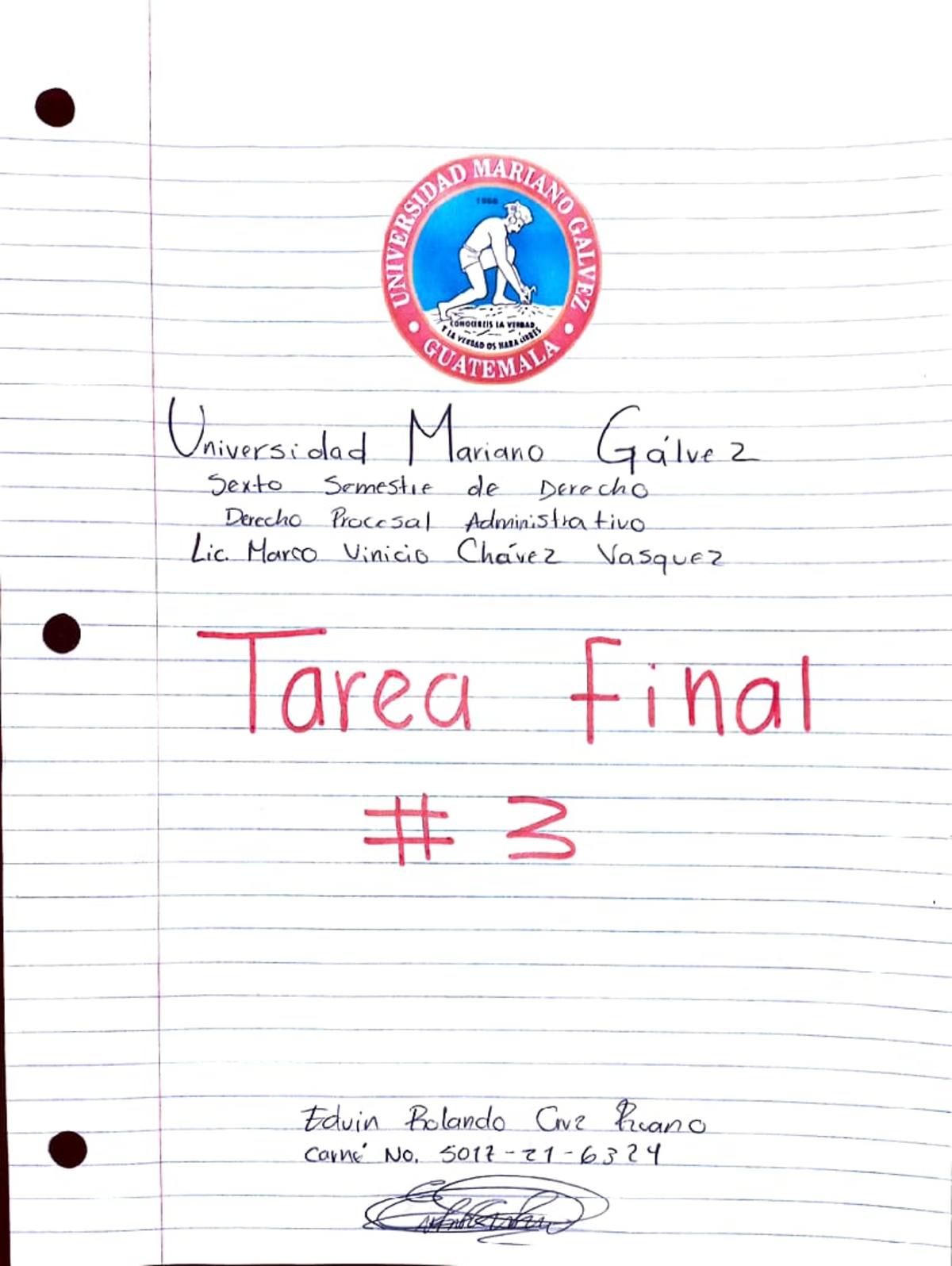 Tarea Final de Derecho Procesal Administrativo - MARIANO 1956 - Studocu