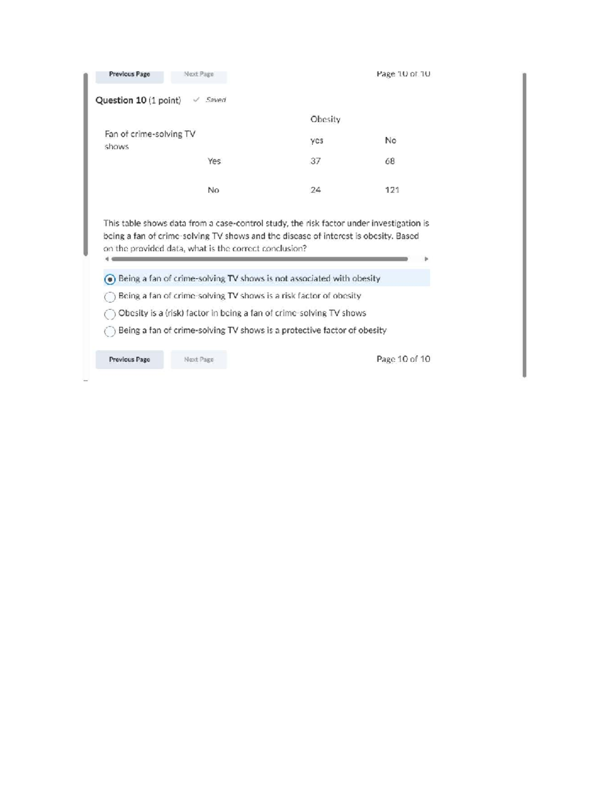 6300 Bio STAT Quiz 4: Epidemiology and Obesity Analysis - Studocu