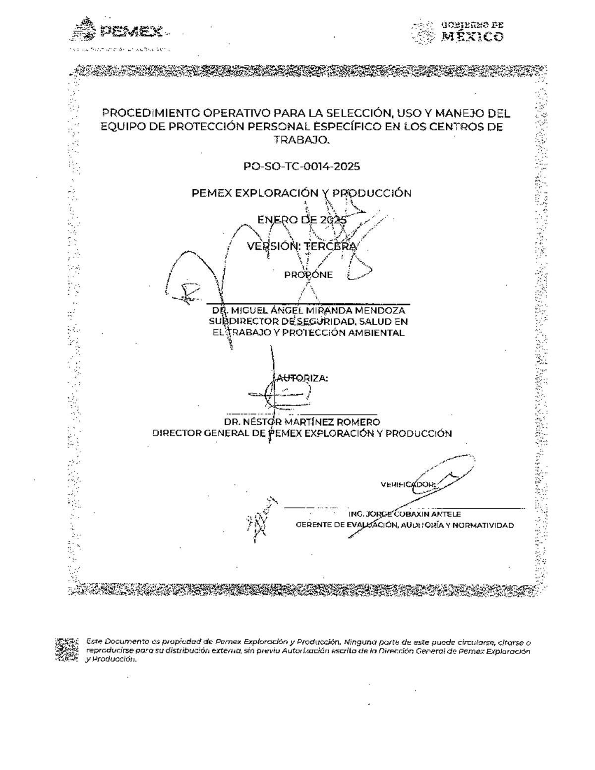 PO-SO-TC-0014-2025 Procedimiento Operativo EPPE en Centros de Trabajo ...