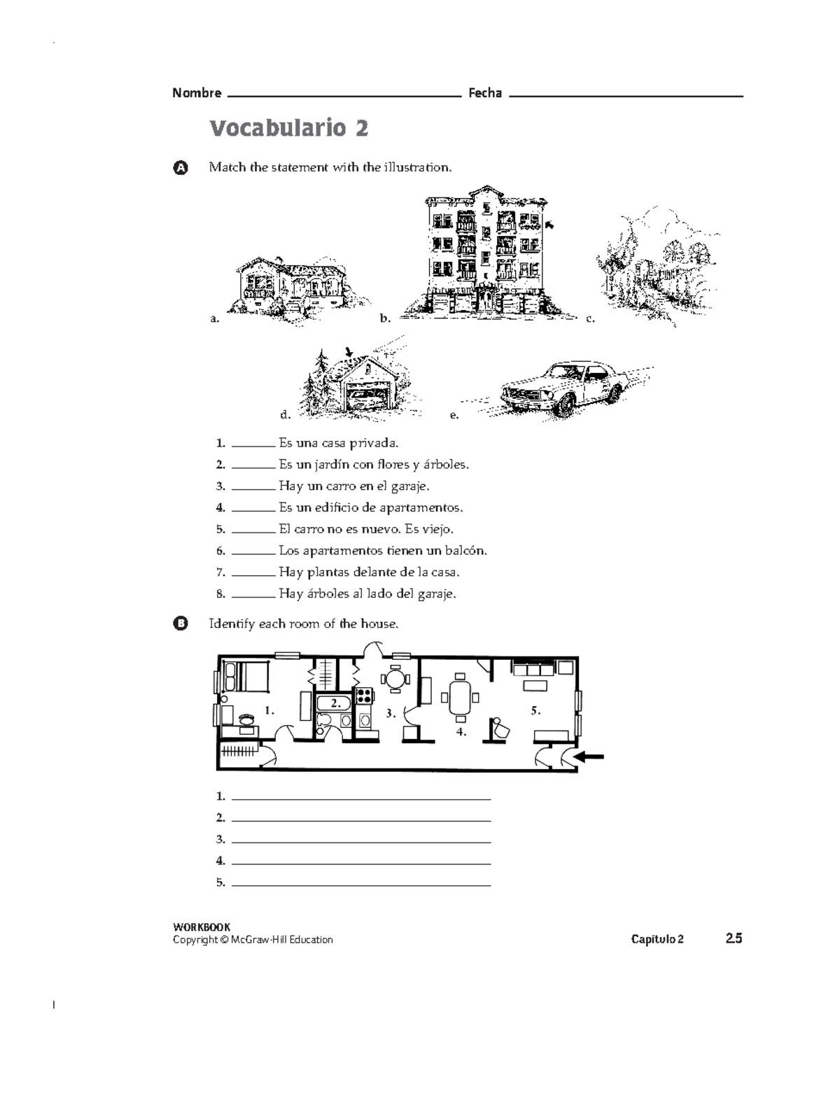 Capítulo 2: Vocabulary 2 Workbook for Level 1 Spanish Studies - Studocu