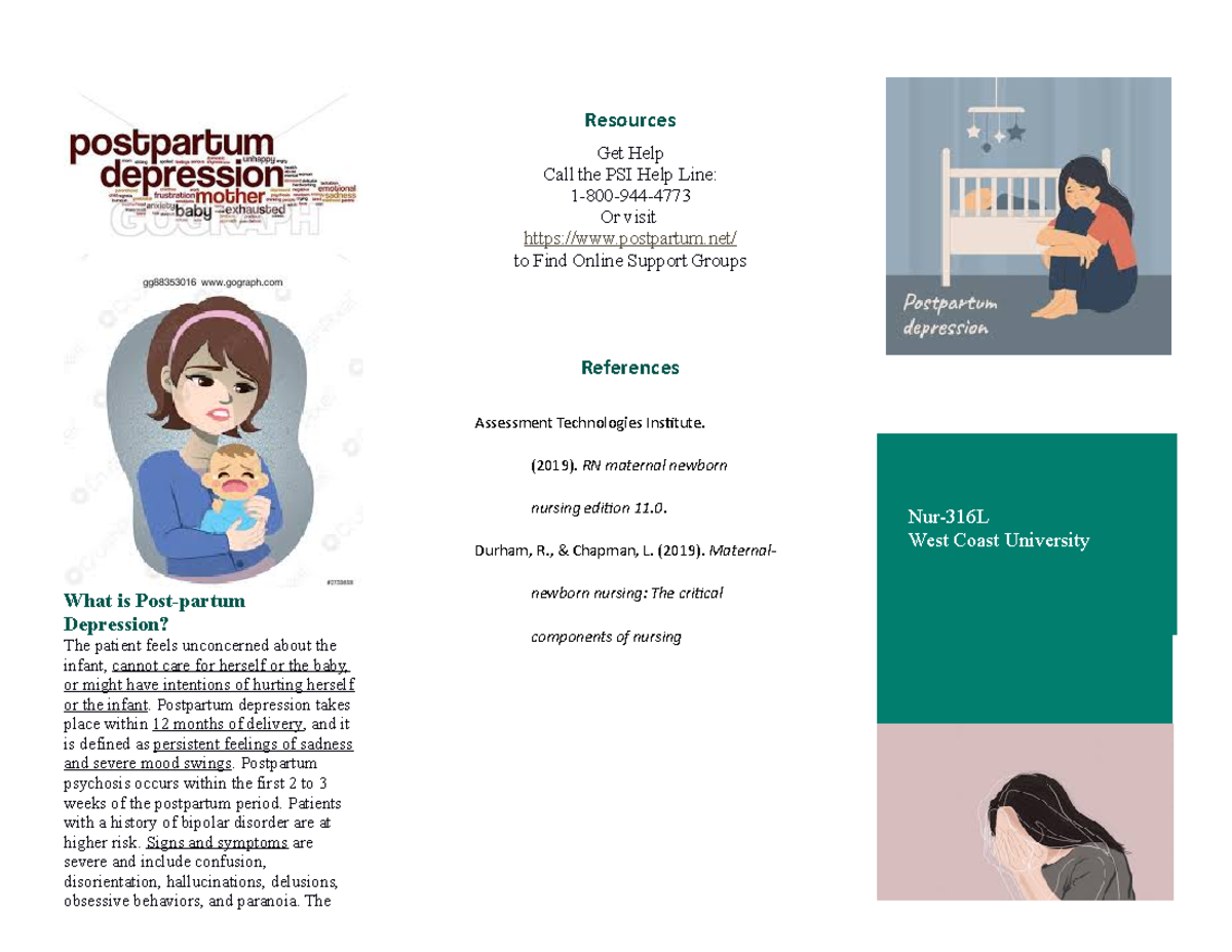 Brochure 316L - Teaching experience handout - What is Post-partum ...