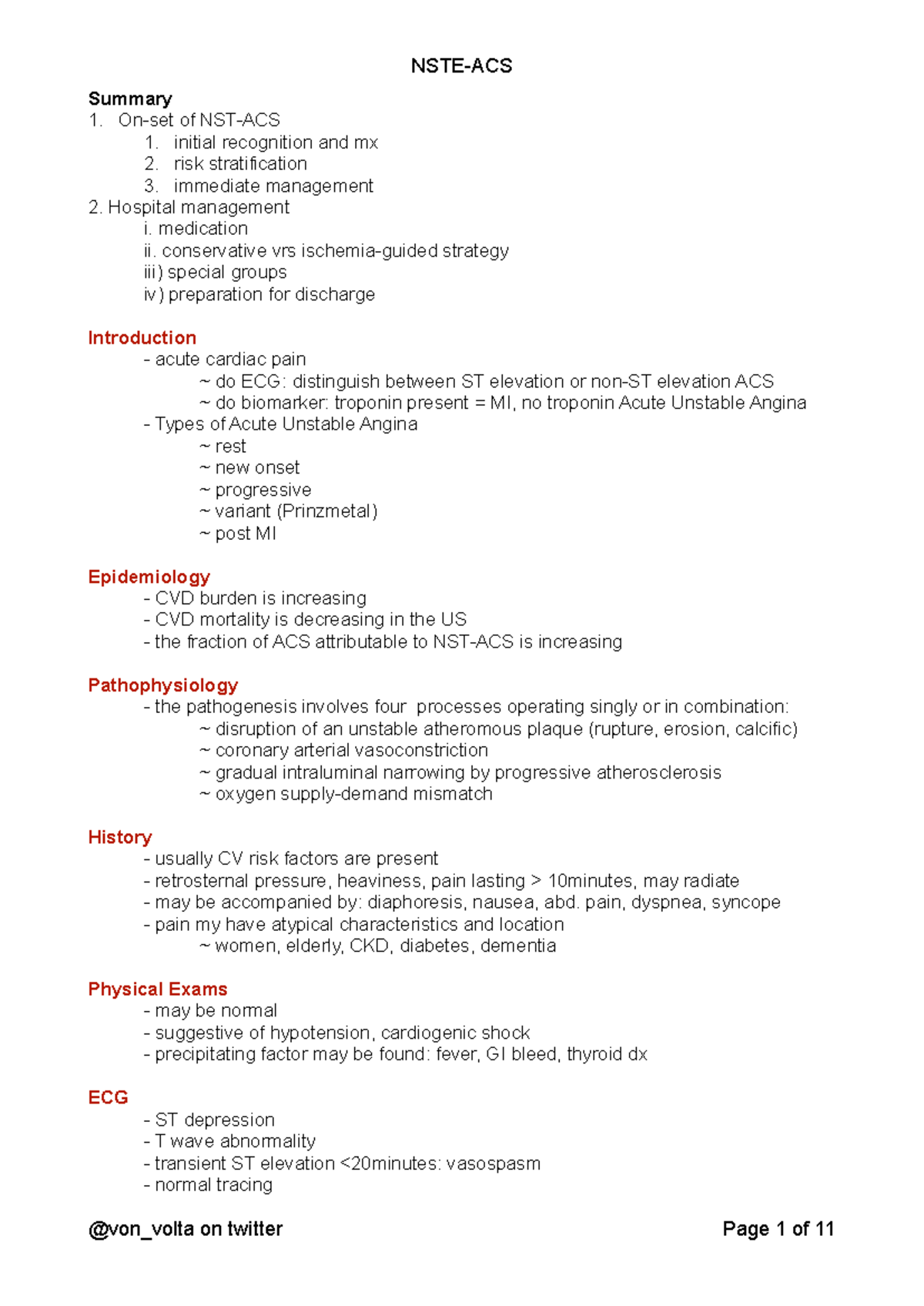 NST-ACS notes - Resumenes - Summary On-set of NST-ACS initial ...
