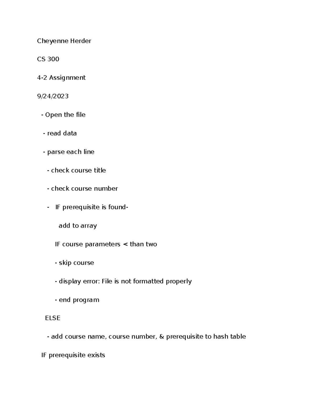CS 300 - Module 4 Assignment: Course Data Management Logic - Studocu