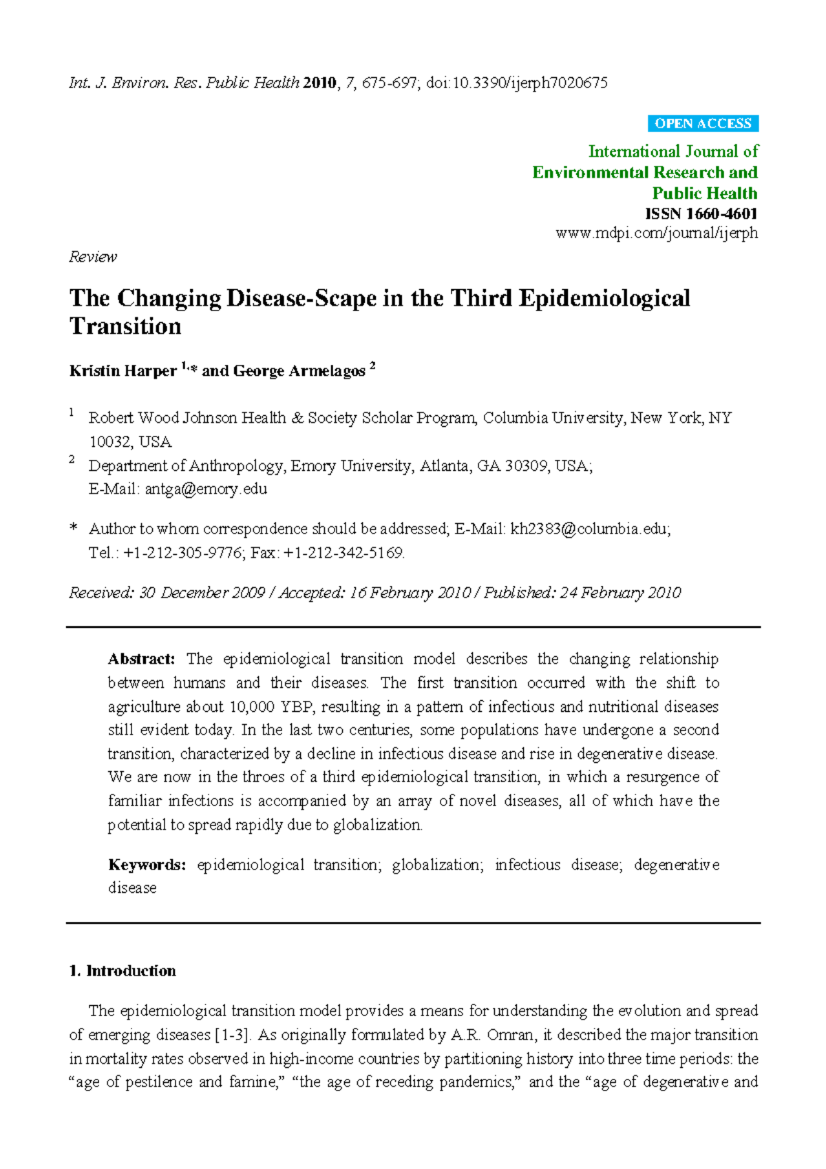 Epidemiological Transitions and TB: Insights from Harper's Essay - Studocu