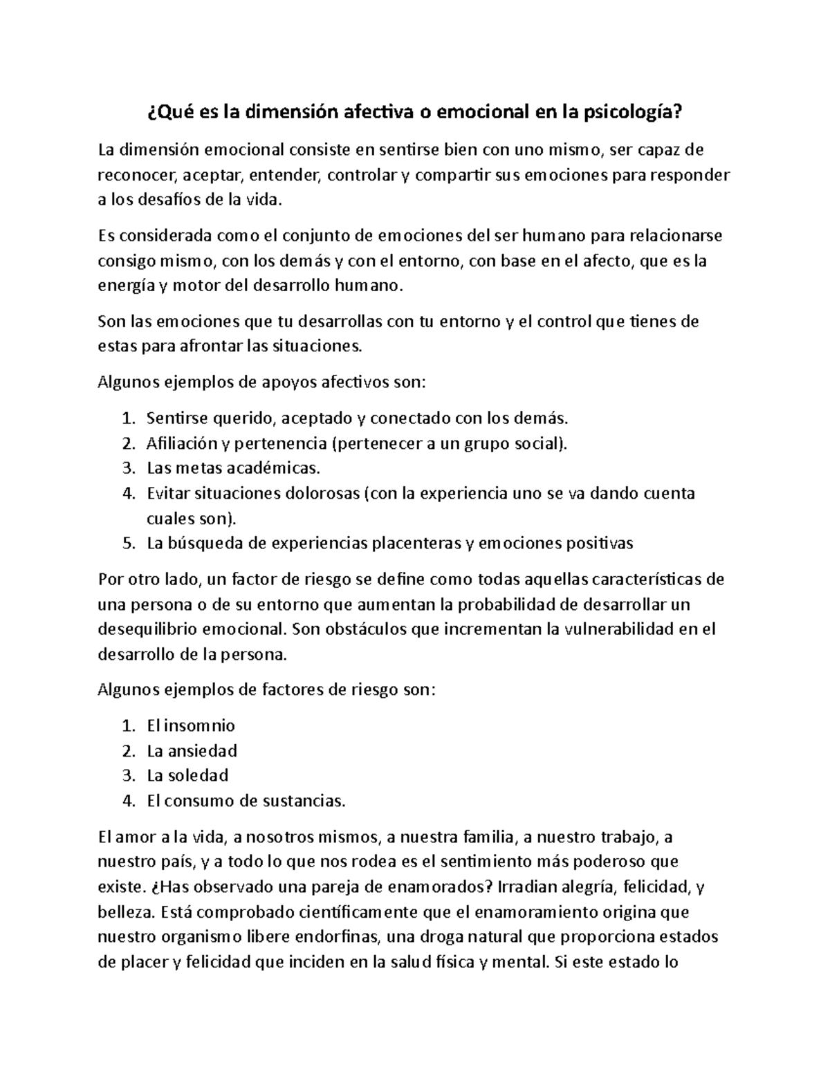 Dimensión Afectiva y Emocional en Psicología: Conceptos y Ejemplos ...