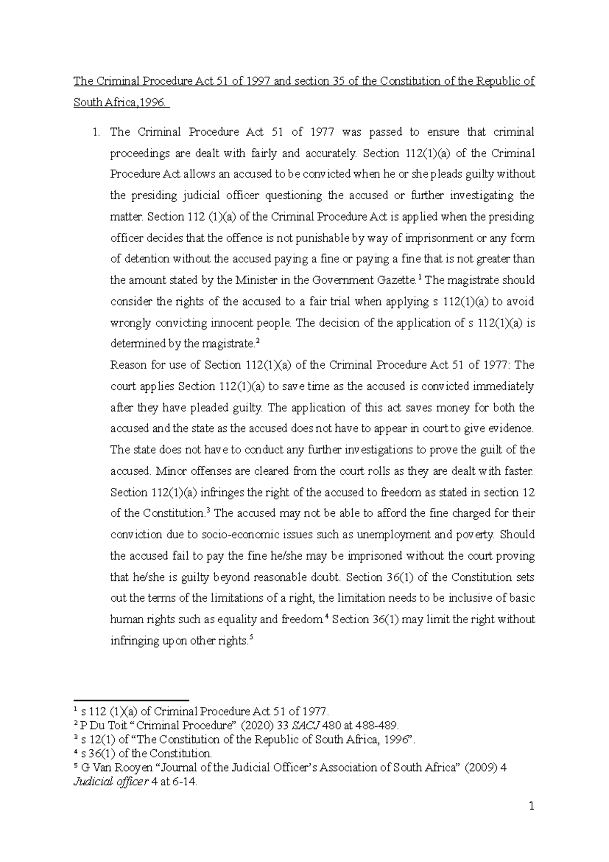 Final Exam - Law of Criminal Procedure (CRIM 112): The Guilty Plea ...