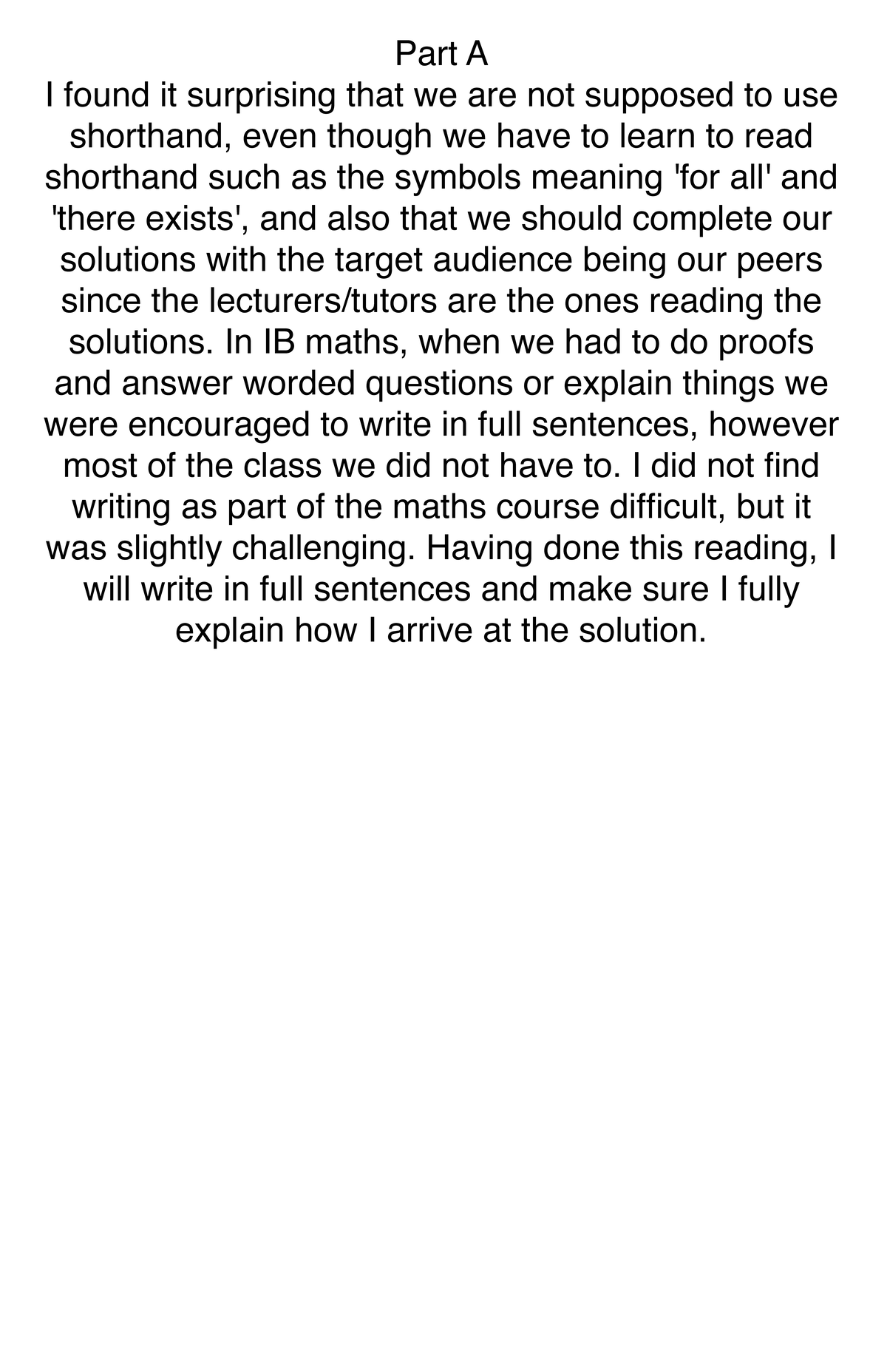 Calc Assignment 1 - Homework Reflections on Writing in Full Sentences ...